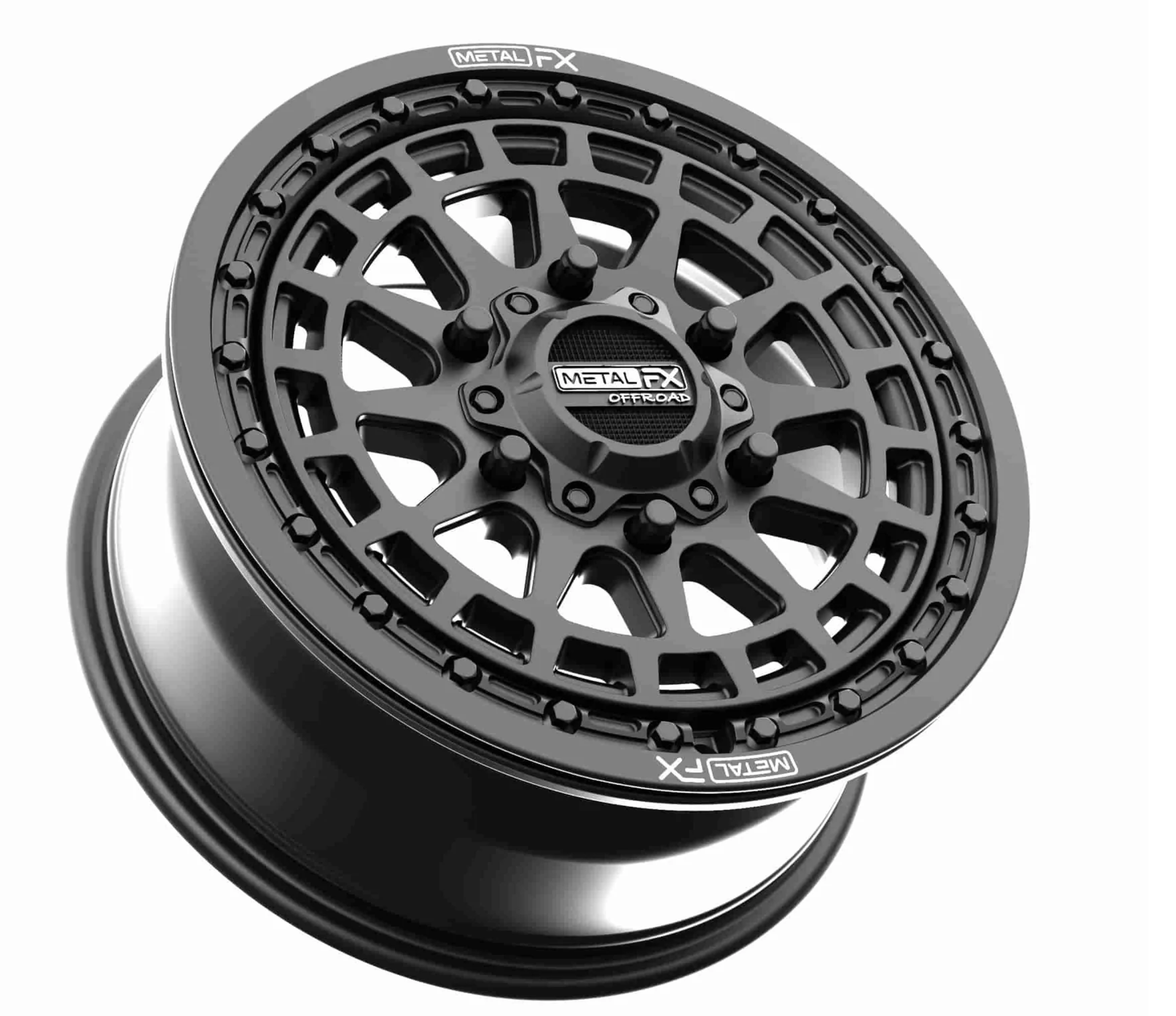 Metal Fx OUTLAW 6R BEADLOCK | SATIN BLACK CONTRAST CUT | TMWOFFROAD